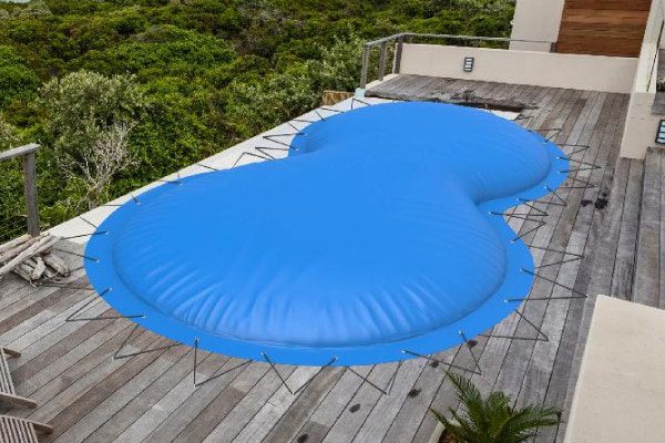 Achtform aufblasbare Poolabdeckung / Poolplane konfigurieren